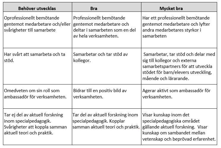 Utvecklingsplan i Skolbanken: Medarbetarsamtal specialpedagoger i ...