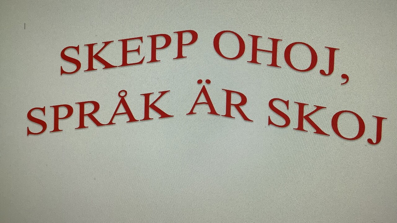 Skolbanken · Skepp ohoj språk är skoj