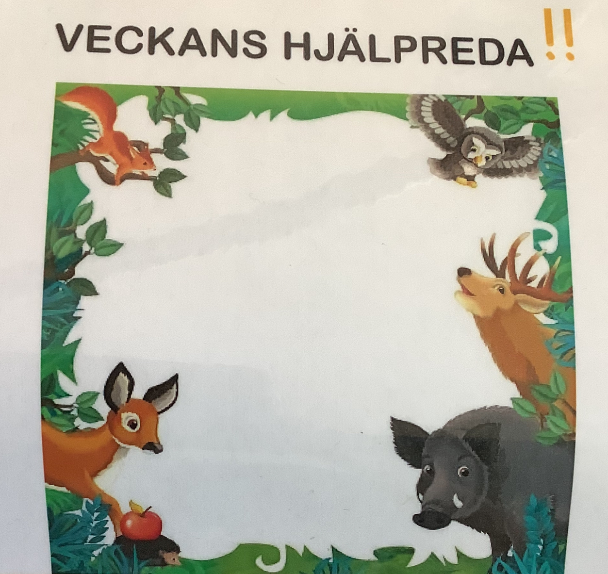 Pedagogisk Planering I Skolbanken Veckans Hjälpreda