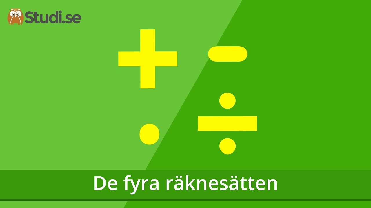 Skolbanken · Matematik Åk 4 - De fyra räknesätten & prioriteringsregeln