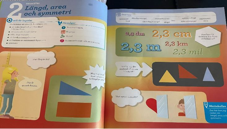 Skolbanken · Längd, area och symmetri - Koll på Matematik 5A (Kapitel 2)