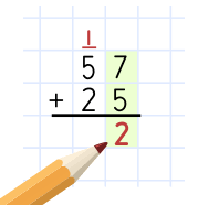 Skolbanken · Uppställning av addition, subtraktion