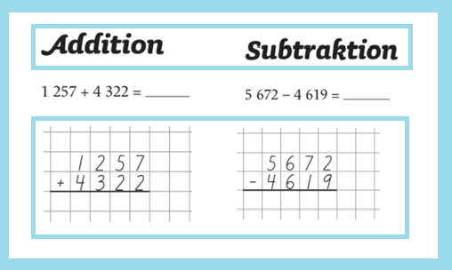 Skolbanken · Addition och subtraktion åk4