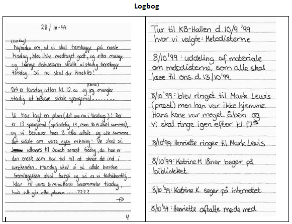 Skolbanken · Att föra Loggbok