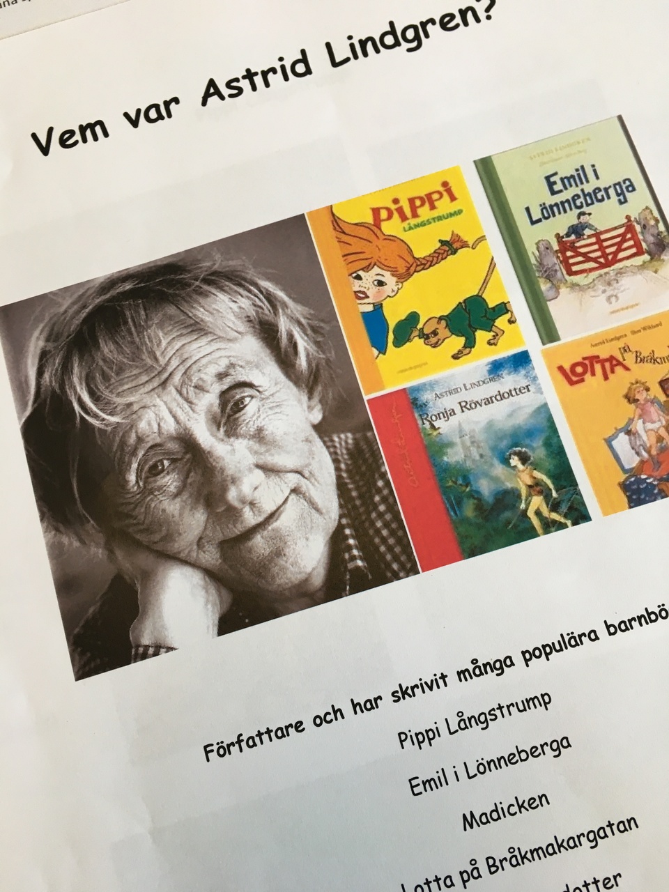 Skolbanken · Tema: Astrid Lindgren