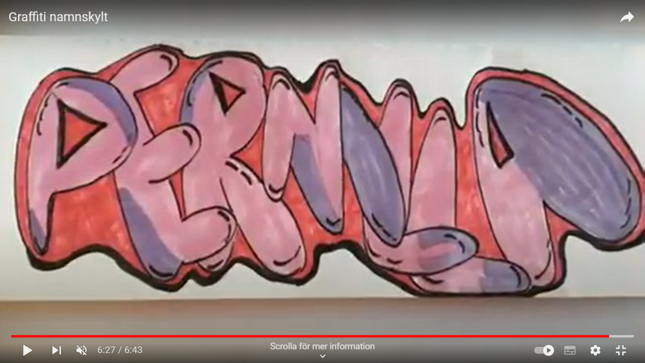 Skolbanken · Skriv ett namn i graffitistil