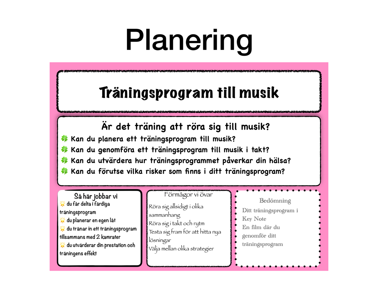Skolbanken · Träningsprogram till musik