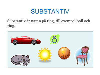 Pedagogisk planering i Skolbanken: Substantiv - ordklasser