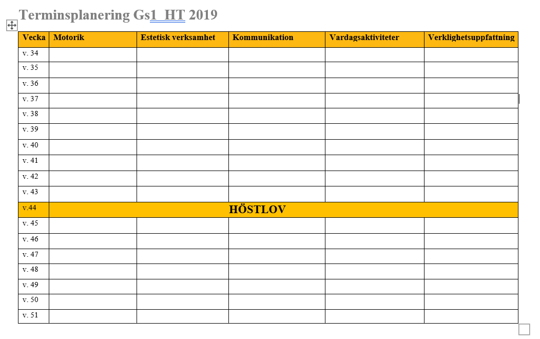 Skolbanken · MALL Terminsplanering ämnesvis vt