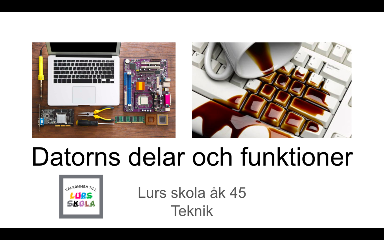 Skolbanken · Datorns delar och funktioner