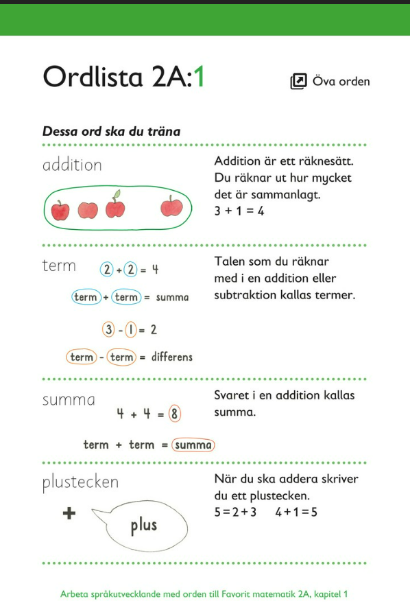 Skolbanken · Favorit Matematik 2A - kapitel 1