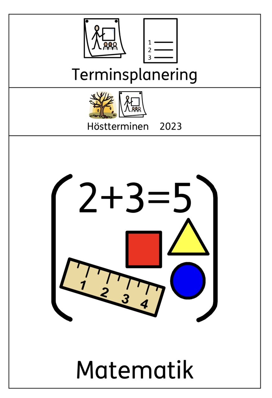 Skolbanken · Terminsplanering matematik höstterminen 2023