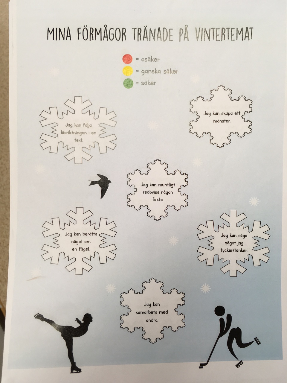 Skolbanken · Tema vinter, F-klassen VT