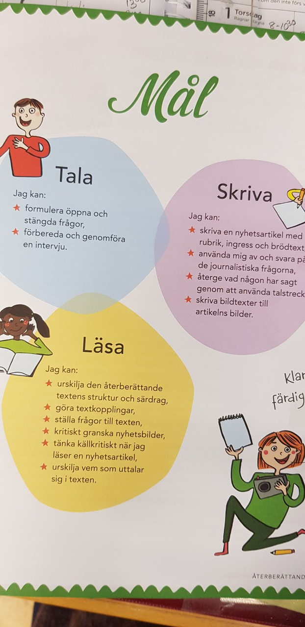 Skolbanken · Klara Svenskan åk 5 - texter