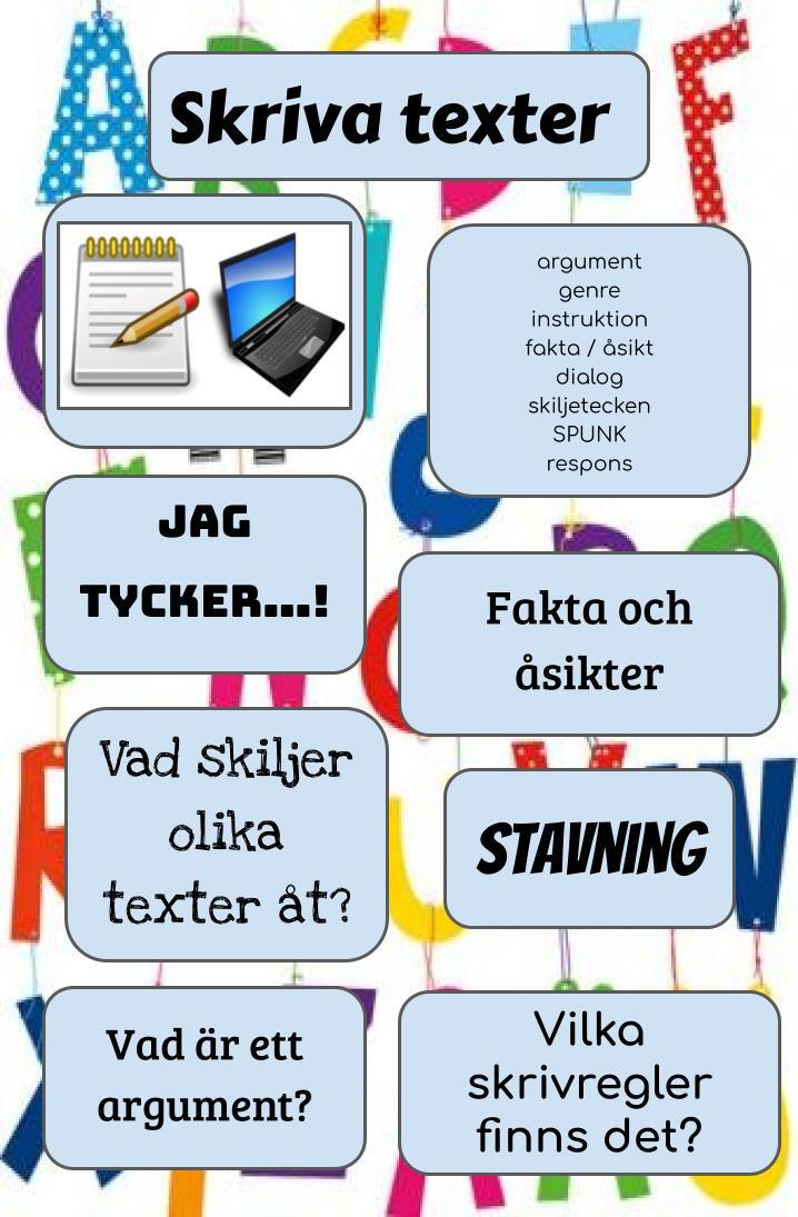 Skolbanken · Skriva texter