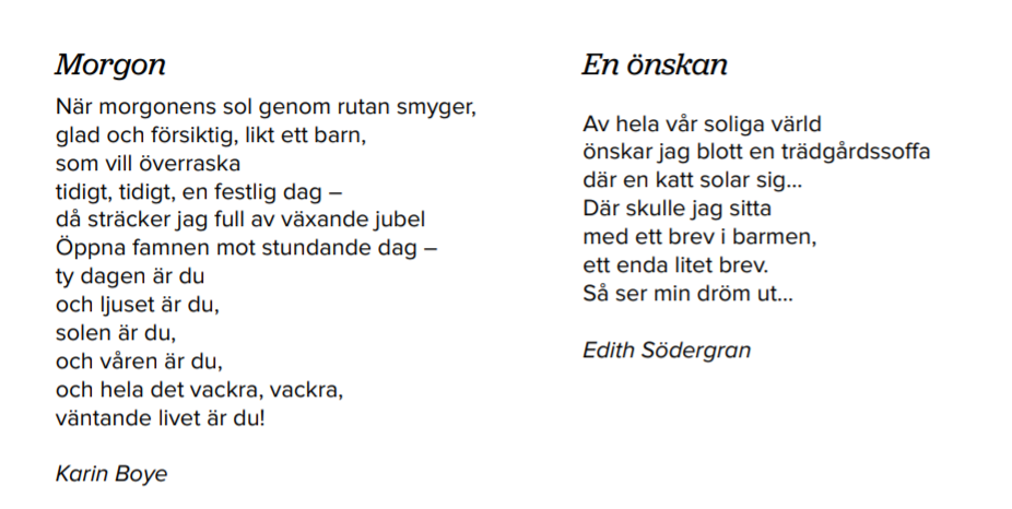 Skolbanken · Åk 5 - dikter