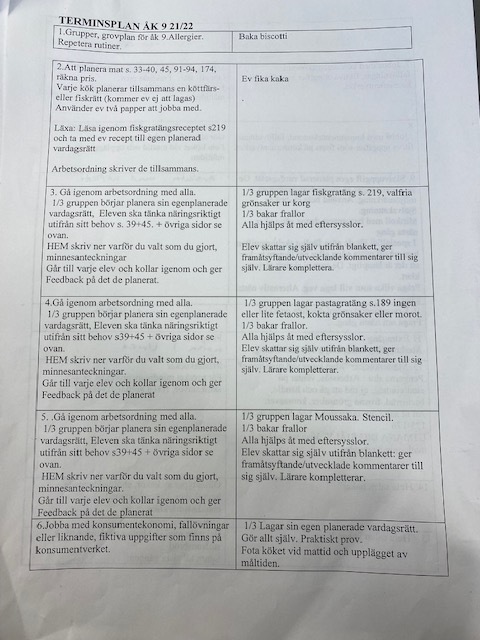 Skolbanken · Planering 9